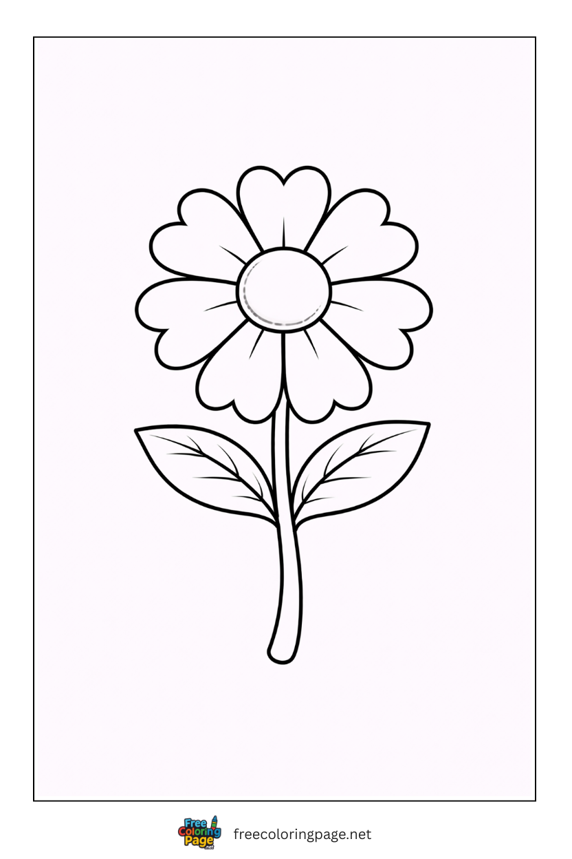 70+ Flower Coloring Pages – Free Printable for Kids & Adults