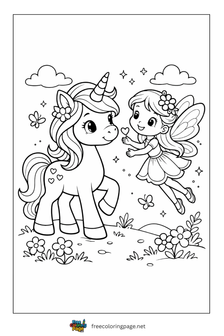Free Unicorn Coloring Pages – Cute & Easy Printables