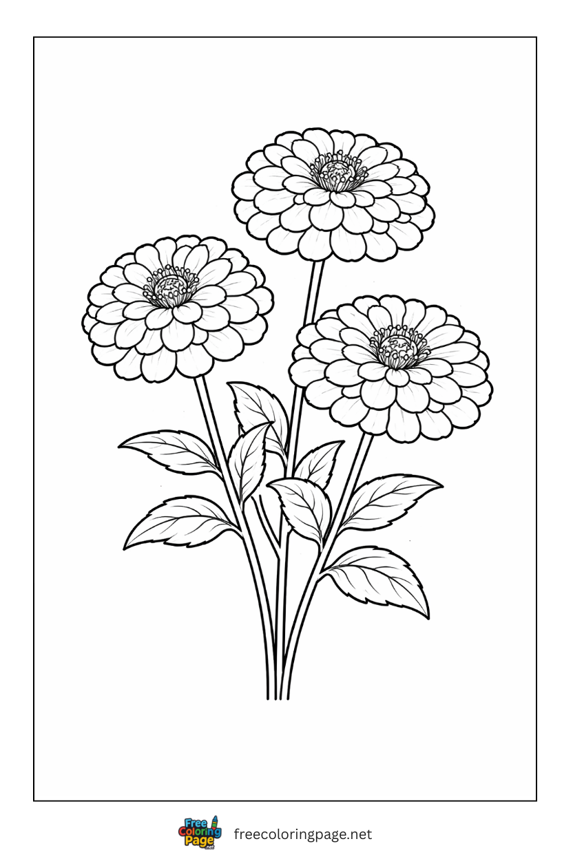 70+ Flower Coloring Pages – Free Printable for Kids & Adults